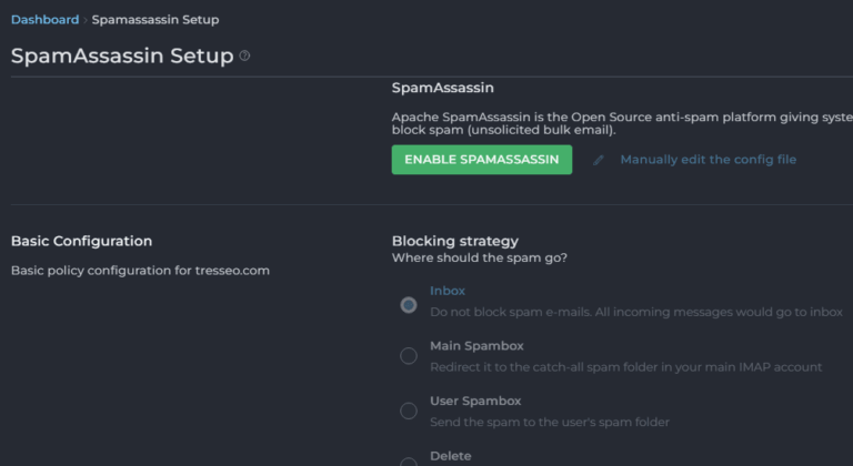 How to Use SpamAssassin in DirectAdmin - Tresseo